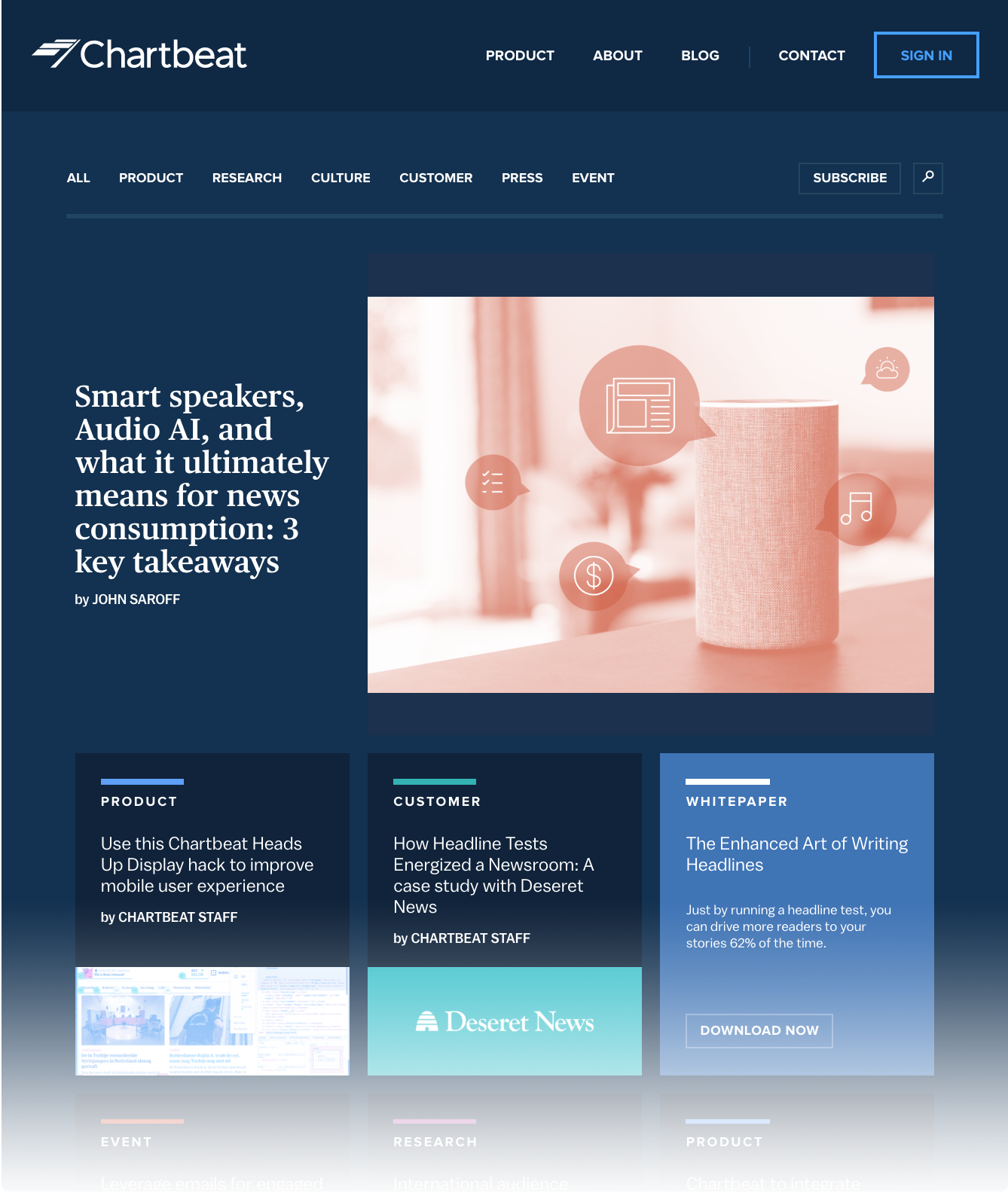 Subscribe to the Chartbeat Blog